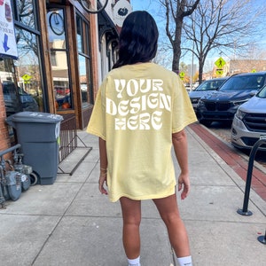 Comfort Colors C1717 Butter Back Mockup Oversized Butter Tshirt ...