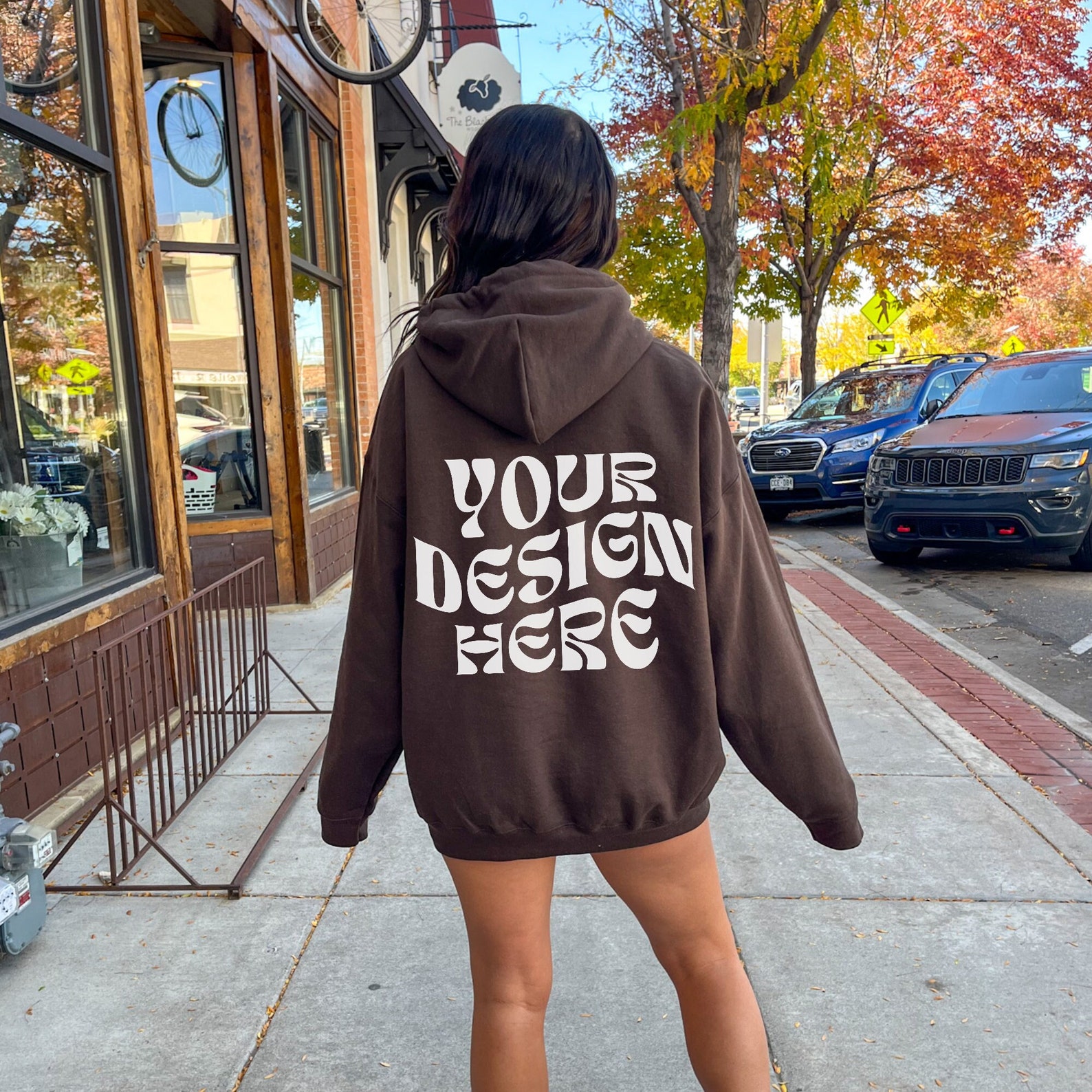 Gildan 18500 Dark Chocolate Back Hoodie Mockup Oversized Brown - Etsy