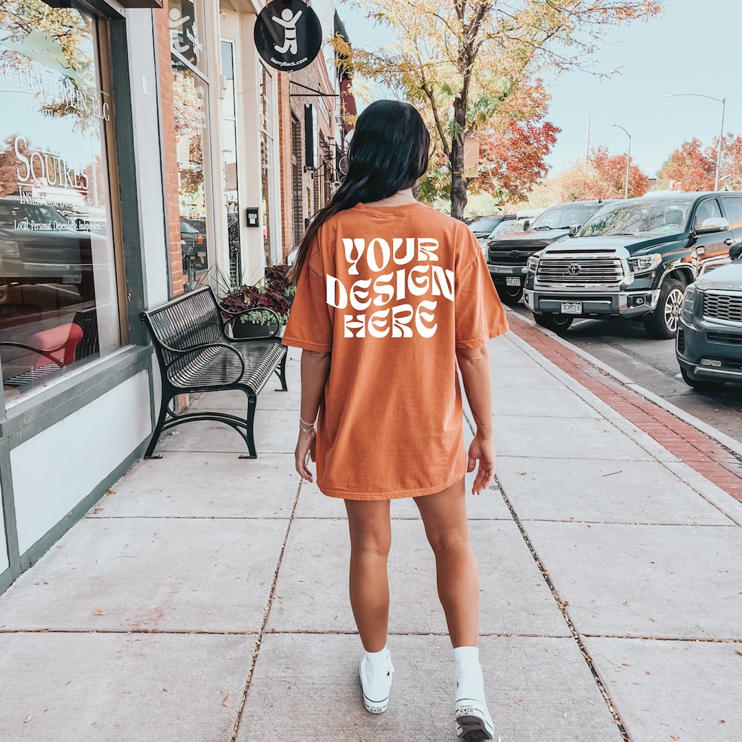 Comfort Colors C1717 Yam Back Shirt Mockup Oversized Yam Tshirt Mockup ...