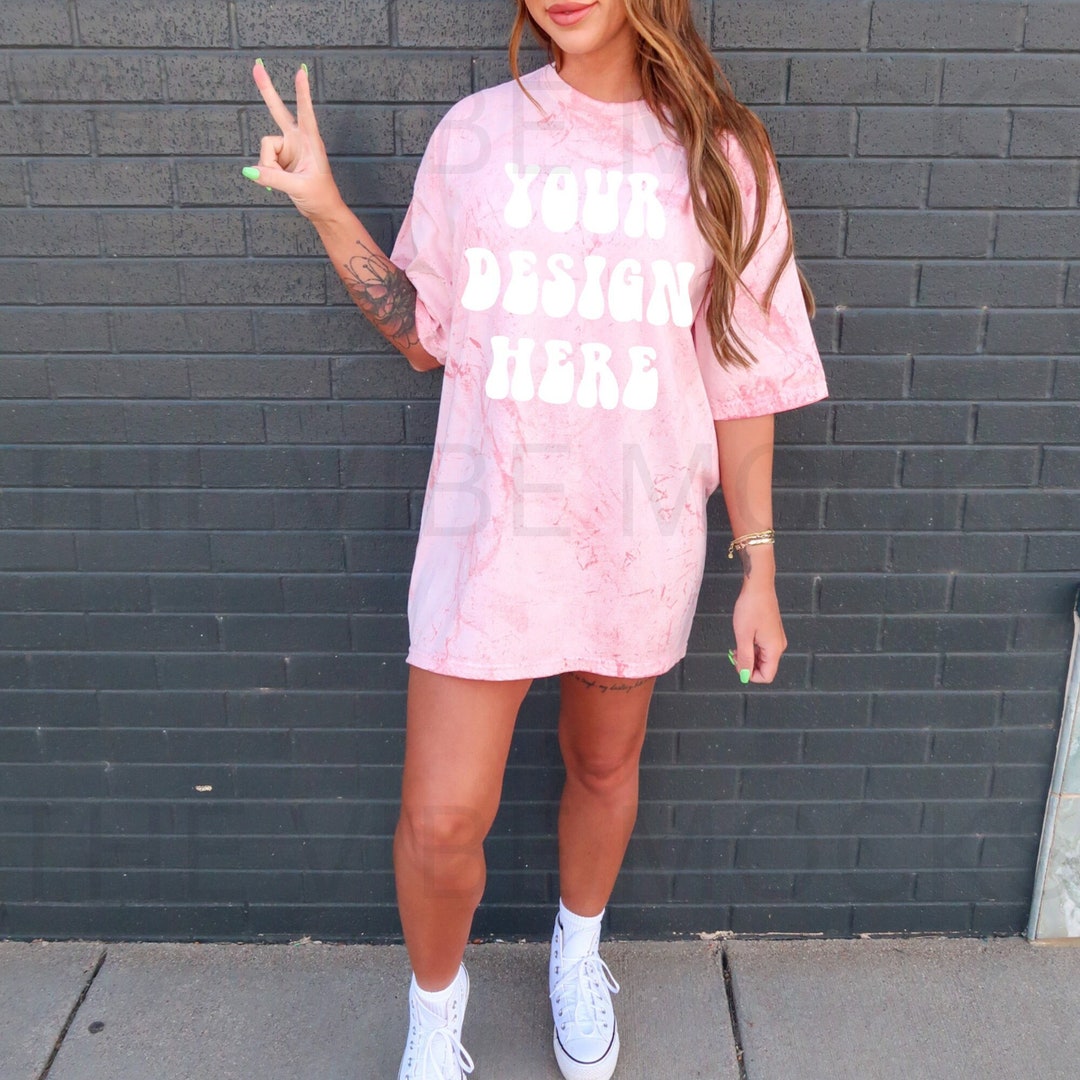 Comfort Colors C1717 Colorblast Clay Mockup Oversized Clay Back of ...