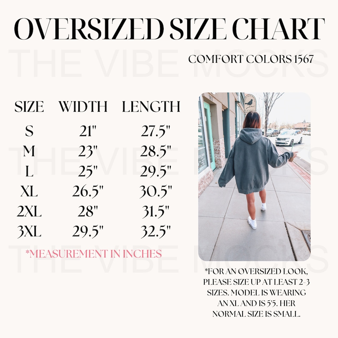 Comfort Colors 1567 Size Chart Comfort Colors Sweatshirt Size Chart ...