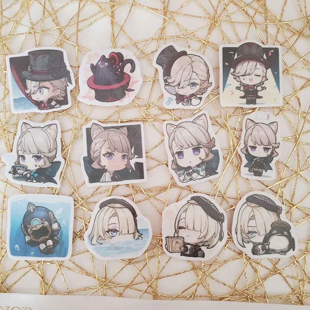 Genshin Impact Stickers Lyney, Lynette, Freminet - Etsy