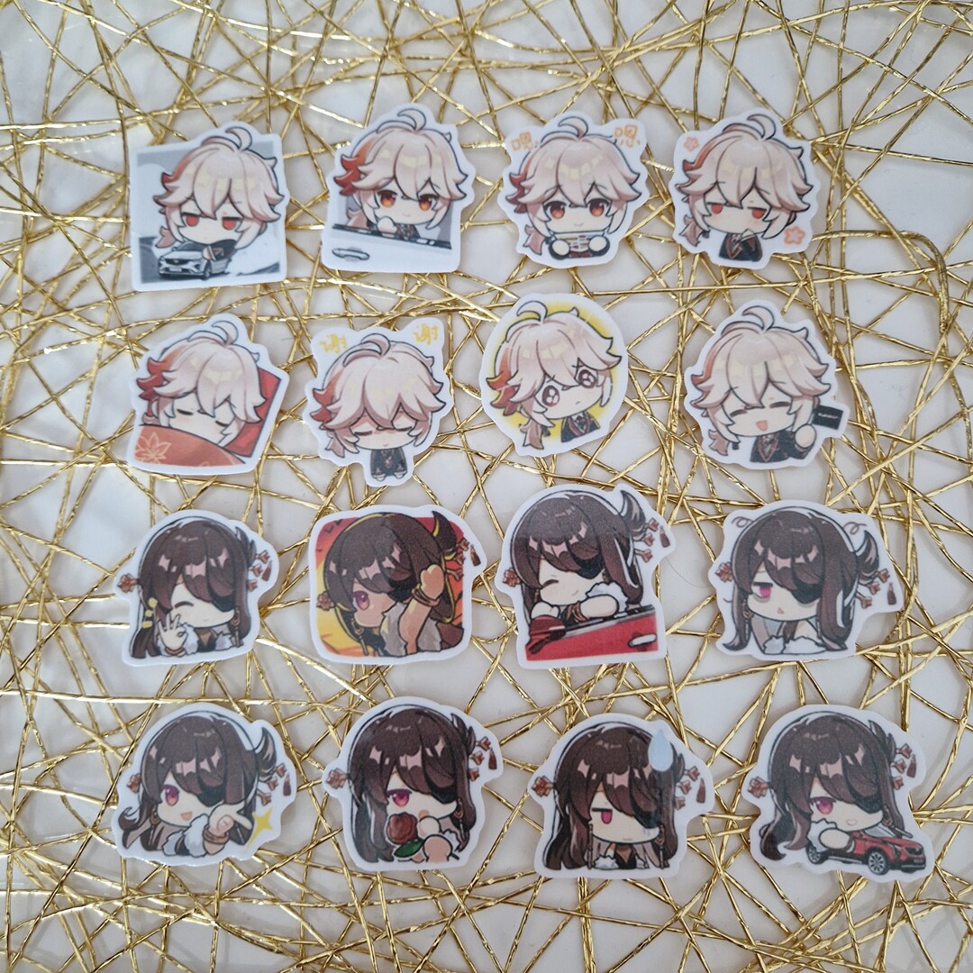 Genshin Impact Stickers Beidou & Kazuha Cadillac Collab - Etsy