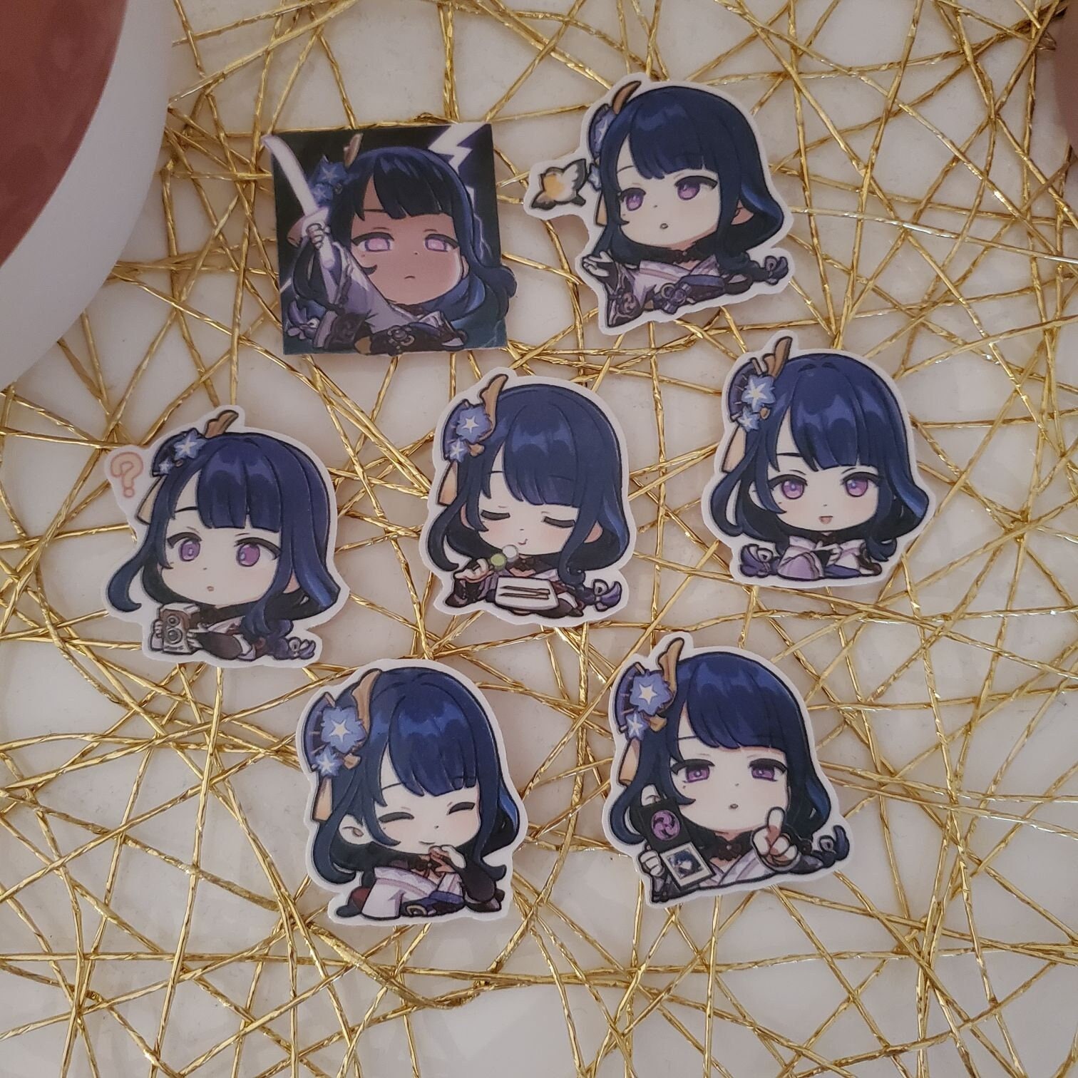 Genshin Impact Stickers Raiden Shogun Ei - Etsy