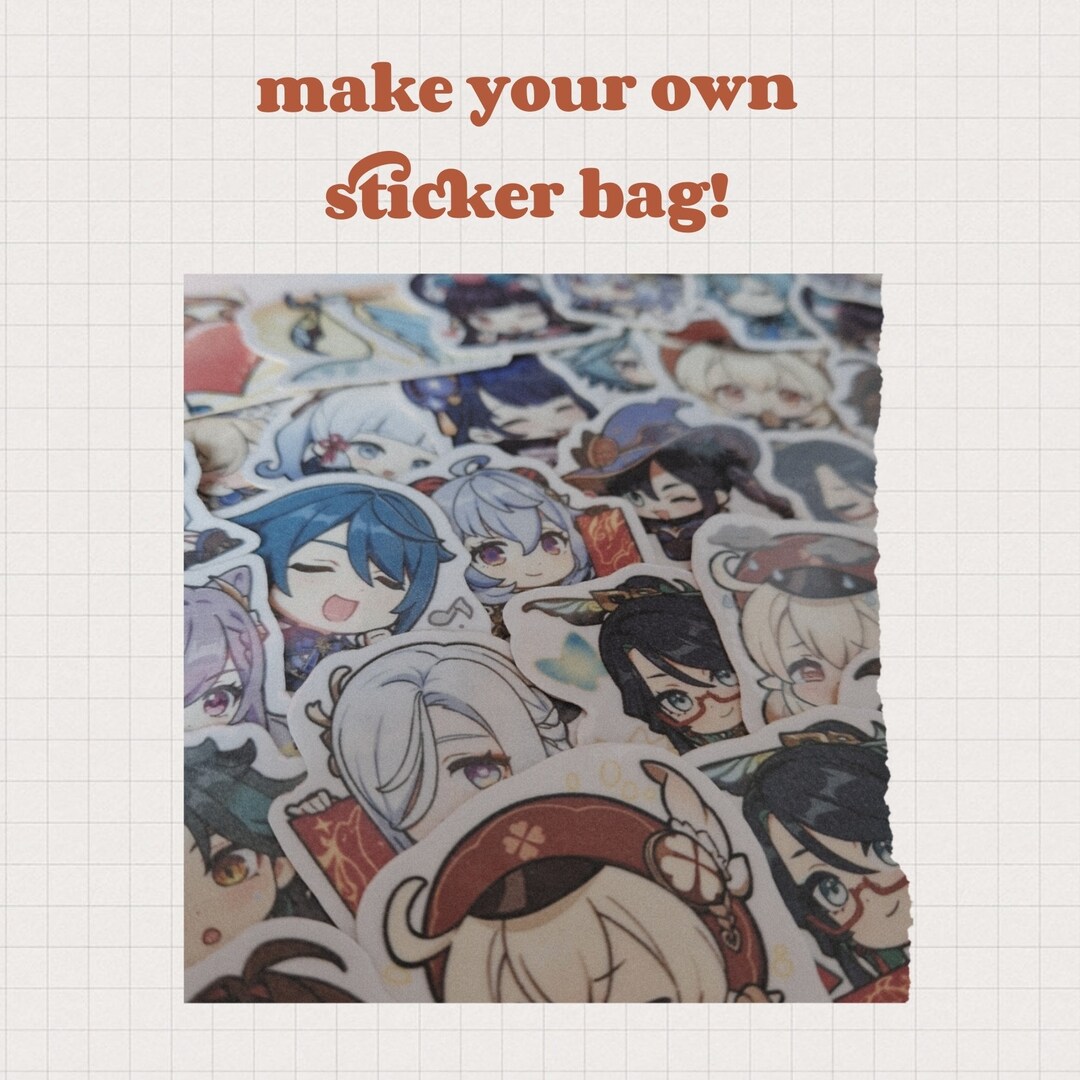Genshin Impact Stickers Make Your Own Bag - Etsy