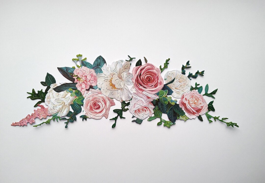 6 X Gloriana Floral Spray by Tattered Lace Die Cut Card Toppers - Etsy