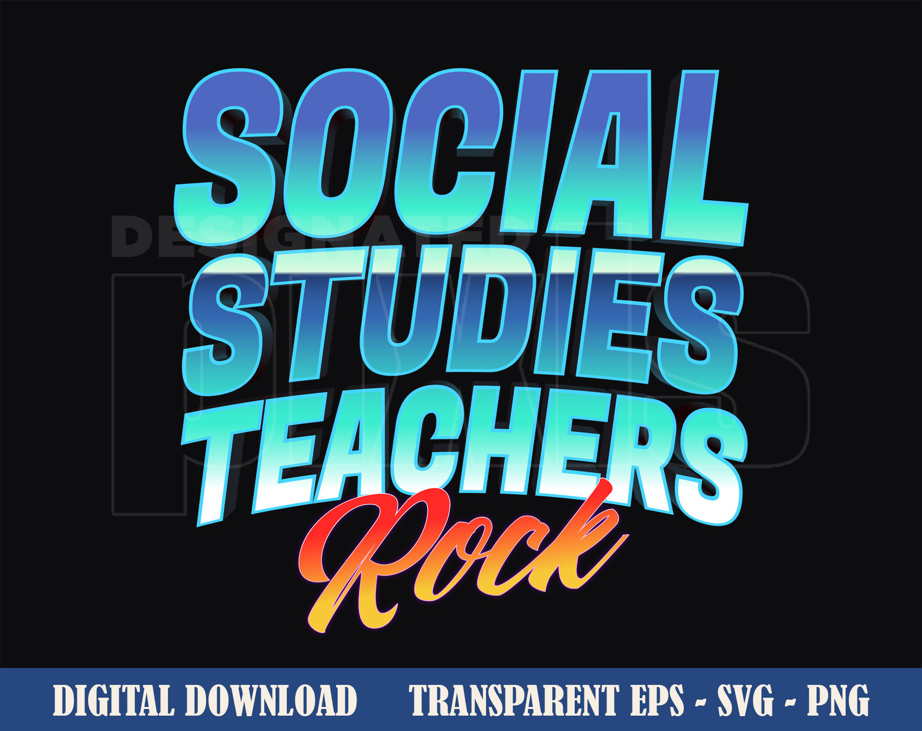 Social Studies Teacher Retro PNG SVG EPS, Social Studies Teachers Rock ...