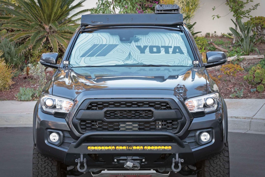 TRD Stripes Topographic Windshield Sun Shade for Toyota, UV Ray Block ...