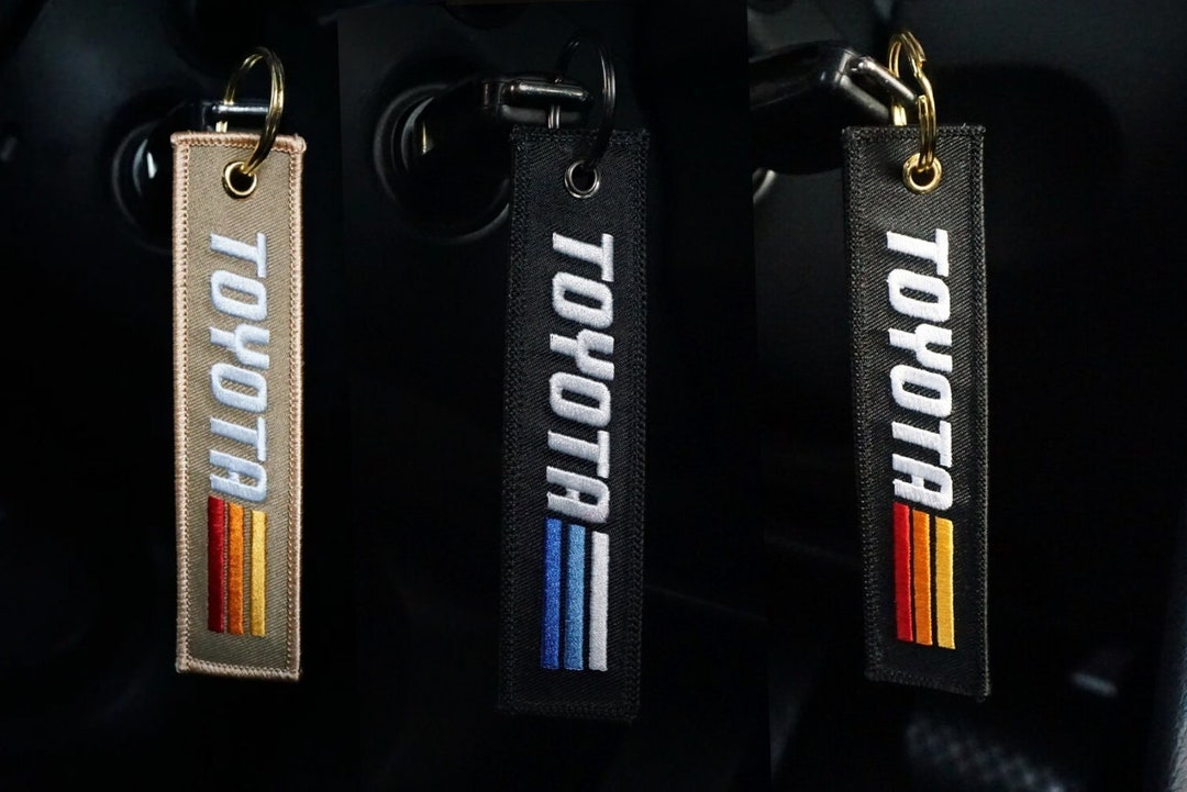 Retro Stripes Keychain for Toyota, Embroidered Key Ring Accessory - Etsy