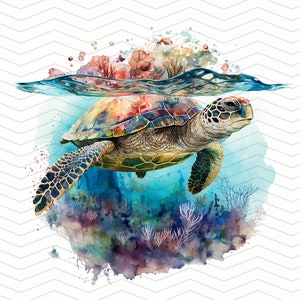 Cute Sea Turtle Nautical Clipart Ocean Clipart Sea Turtle Clipart Png ...