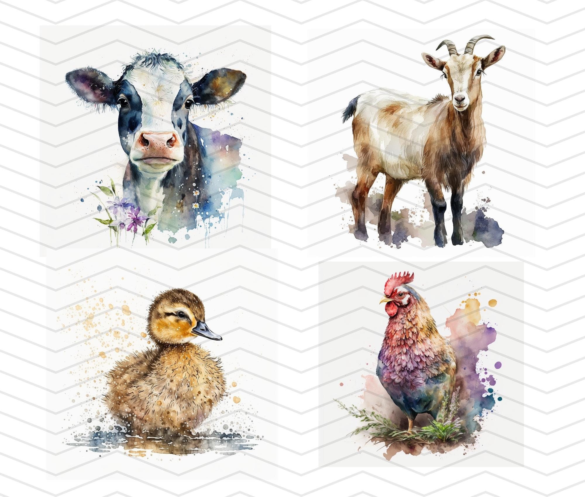 Farm Nursery Decor Farm Animal PNG Farmhouse Clipart Bundle - Etsy