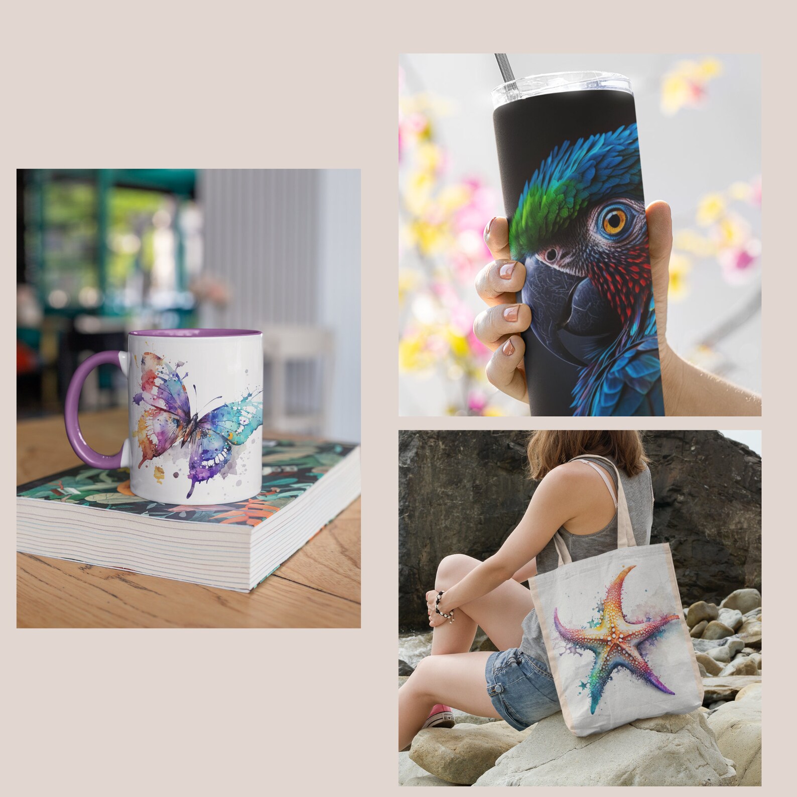 Beach Clipart Set Summer Beach Clipart Starfish Wall Decor - Etsy