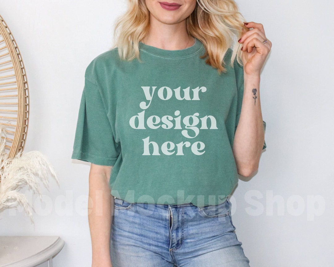 Comfort Colors Mockup Light Green Comfort Colors 1717 Mockup - Etsy