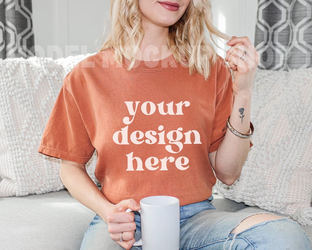 Comfort Colors C1717 Yam Shirt Mockup Comfort Colors Yam Mockup ...