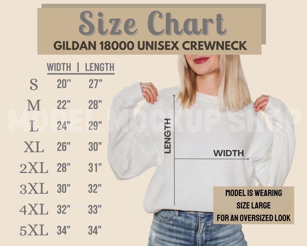Gildan 18000 Size chart Size Chart for Women Gildan - Etsy Portugal