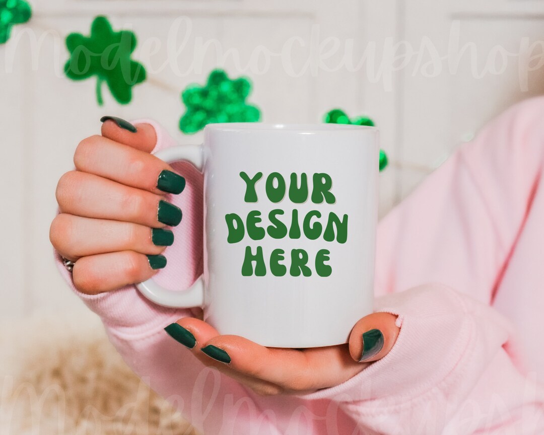 Coffee Cup Mug Mockup St. Patrick's Day, Styled Stock Photography, Mug ...