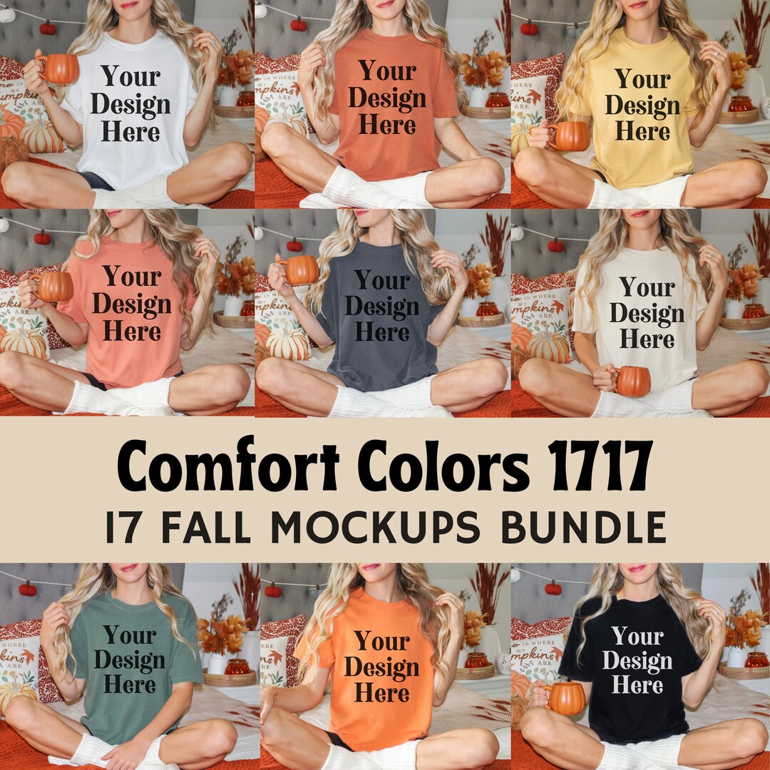 Comfort Colors C1717 Shirt Mockup Bundle | Model Mockup Bundle | 1717 ...