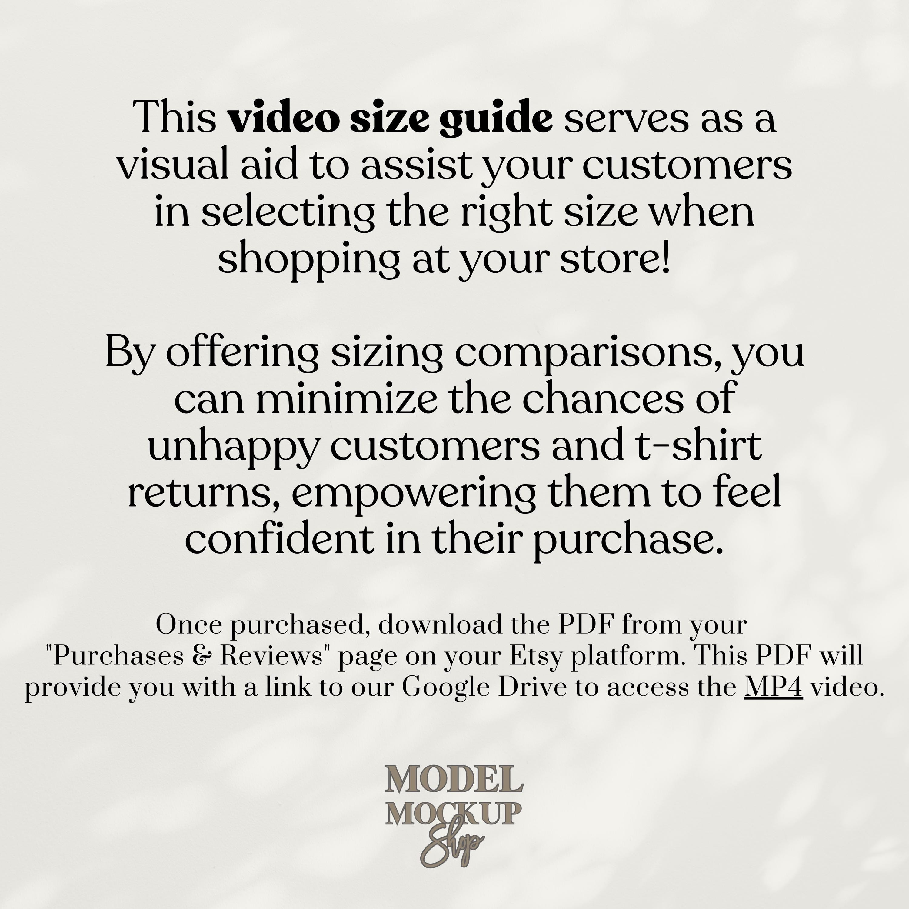 Editable Gildan 64000 Video Size Chart, G64000 Unisex Editable Video ...