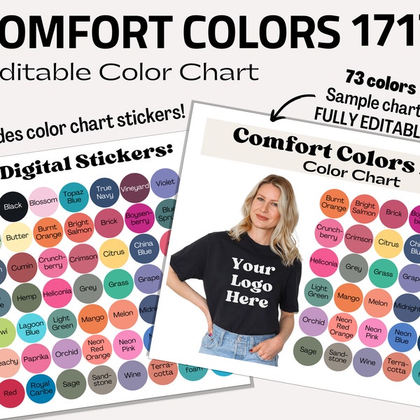 Comfort Color Chart - Etsy