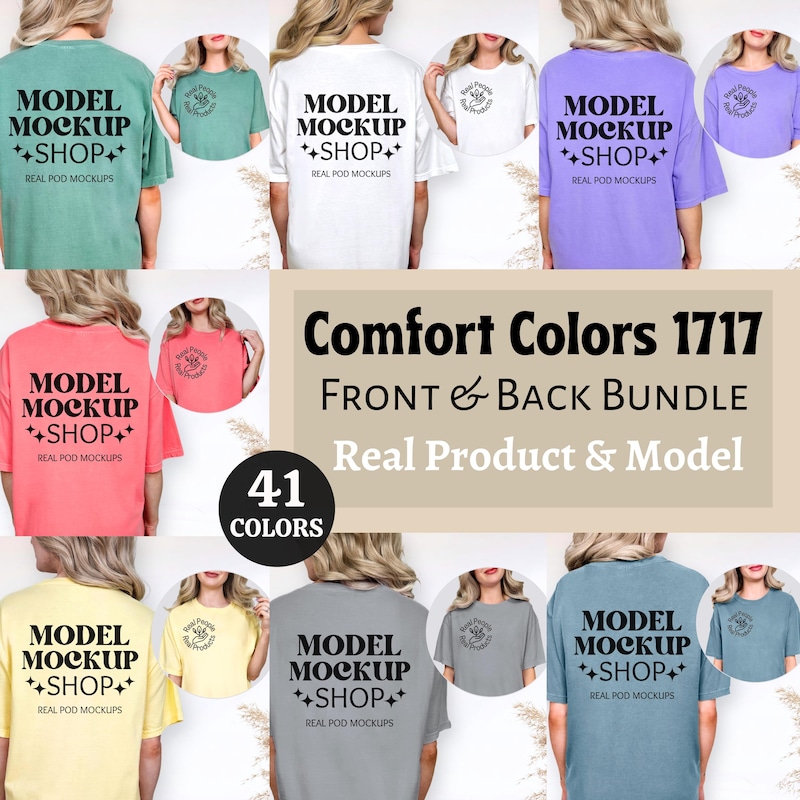 Comfort Colors Mockups Back Sides - Etsy