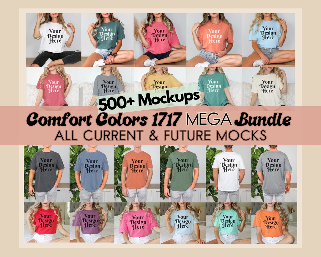 Comfort Colors Mockup Bundle, All Access Pass MEGA BUNDLE, Comfort ...