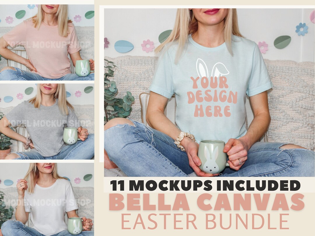Easter Mockup Bundle, Easter Mockup Shirt, Easter Mockup Bella Canvas ...