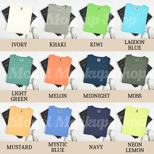 Comfort Colors 1717 T-shirt Mockup Bundle: 68 Colors (digital Download ...