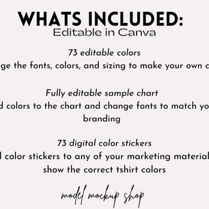 Comfort Colors 1717 Color Chart, Printify Users, Editable Canva ...