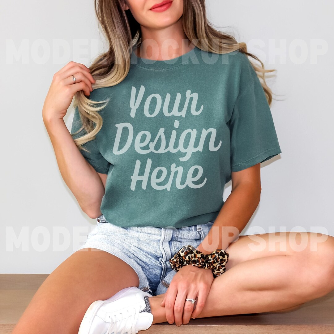 Blue Spruce Comfort Colors C1717 Mockup Comfort Colors C1717 - Etsy.de