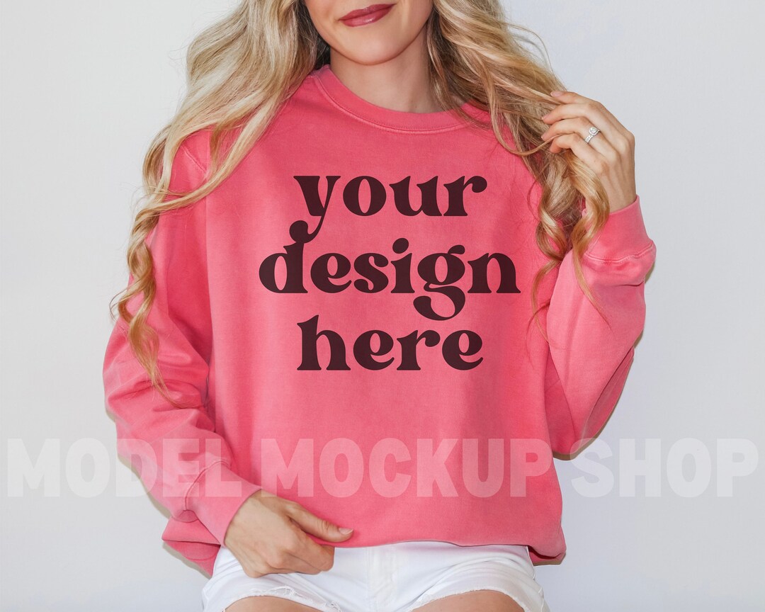 Comfort Colors Watermelon 1566 Mockup, Comfort Colors Sweatshirt Mockup ...