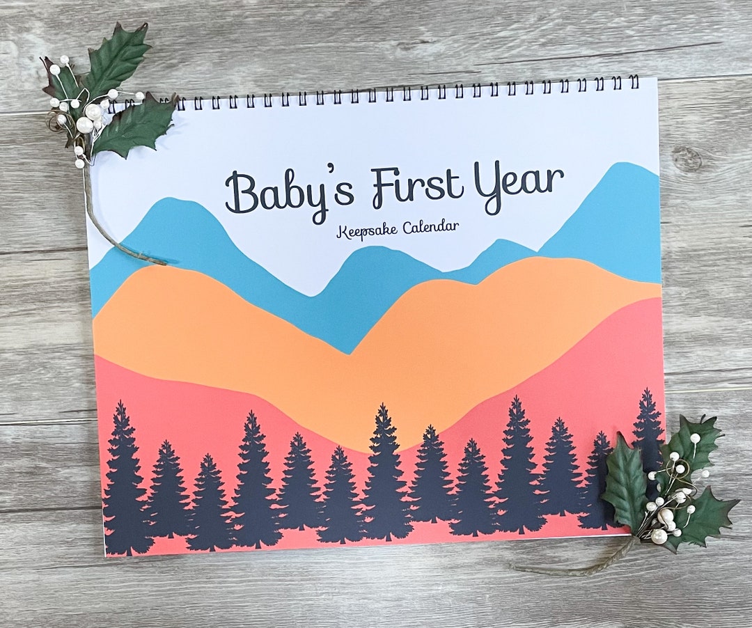 Baby's First Year Calendar: Newborn Keepsake Memory Book - Etsy