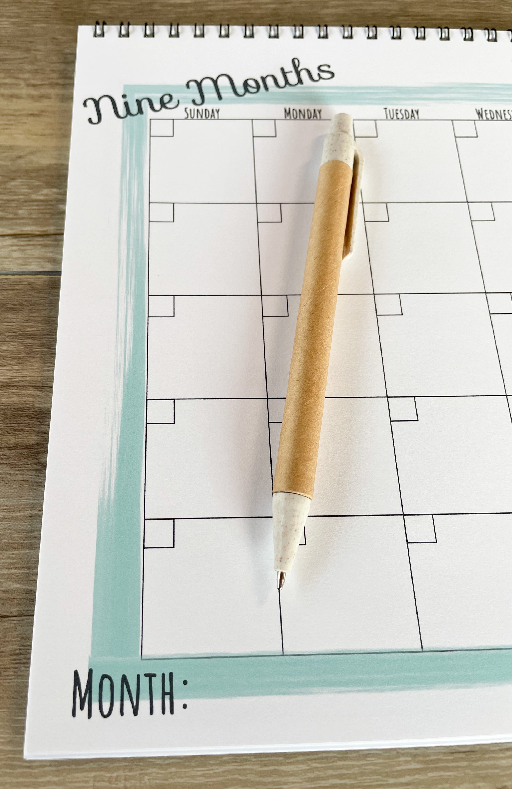 Baby First Year Calendar Baby Milestone Calendar Newborn - Etsy