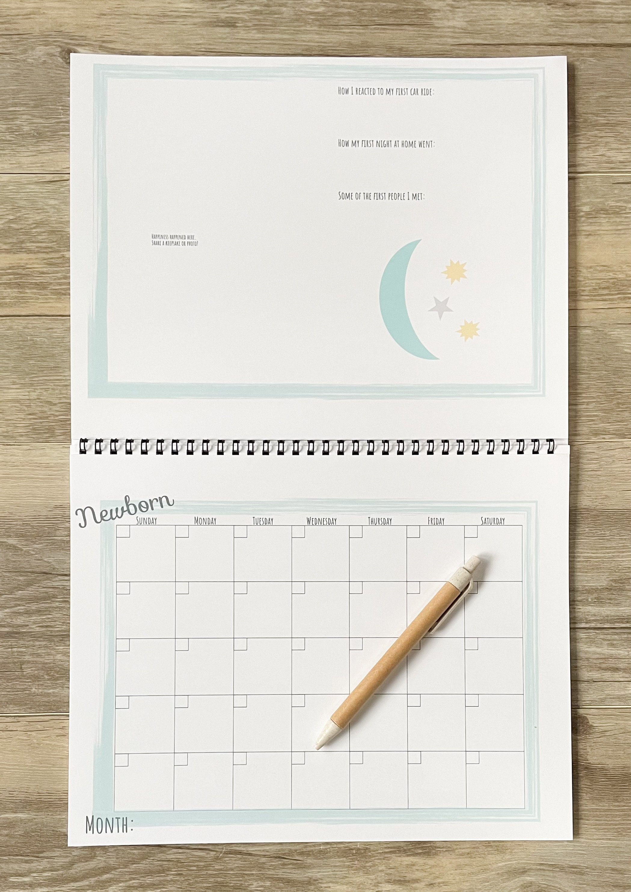 Baby's First Year Keepsake Calendar: Milestone Memory Book - Etsy