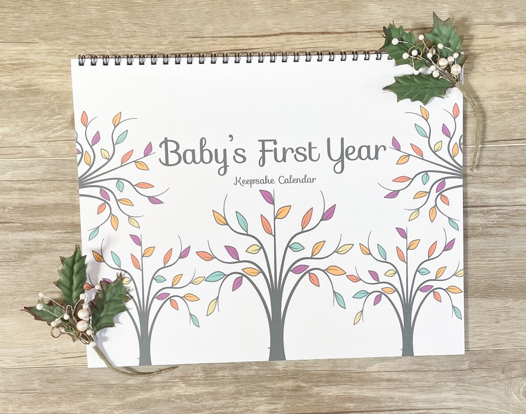 Baby's First Year Keepsake Calendar: Newborn Milestone Book - Etsy