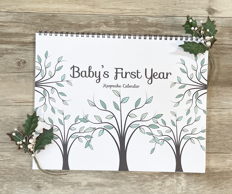 Baby's First Year Keepsake Calendar: Newborn Milestone Memory Book - Etsy