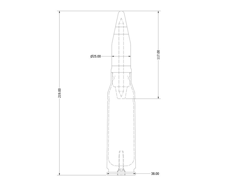 M792 25 Mm HEI for the M242 Bushmaster - Etsy Australia