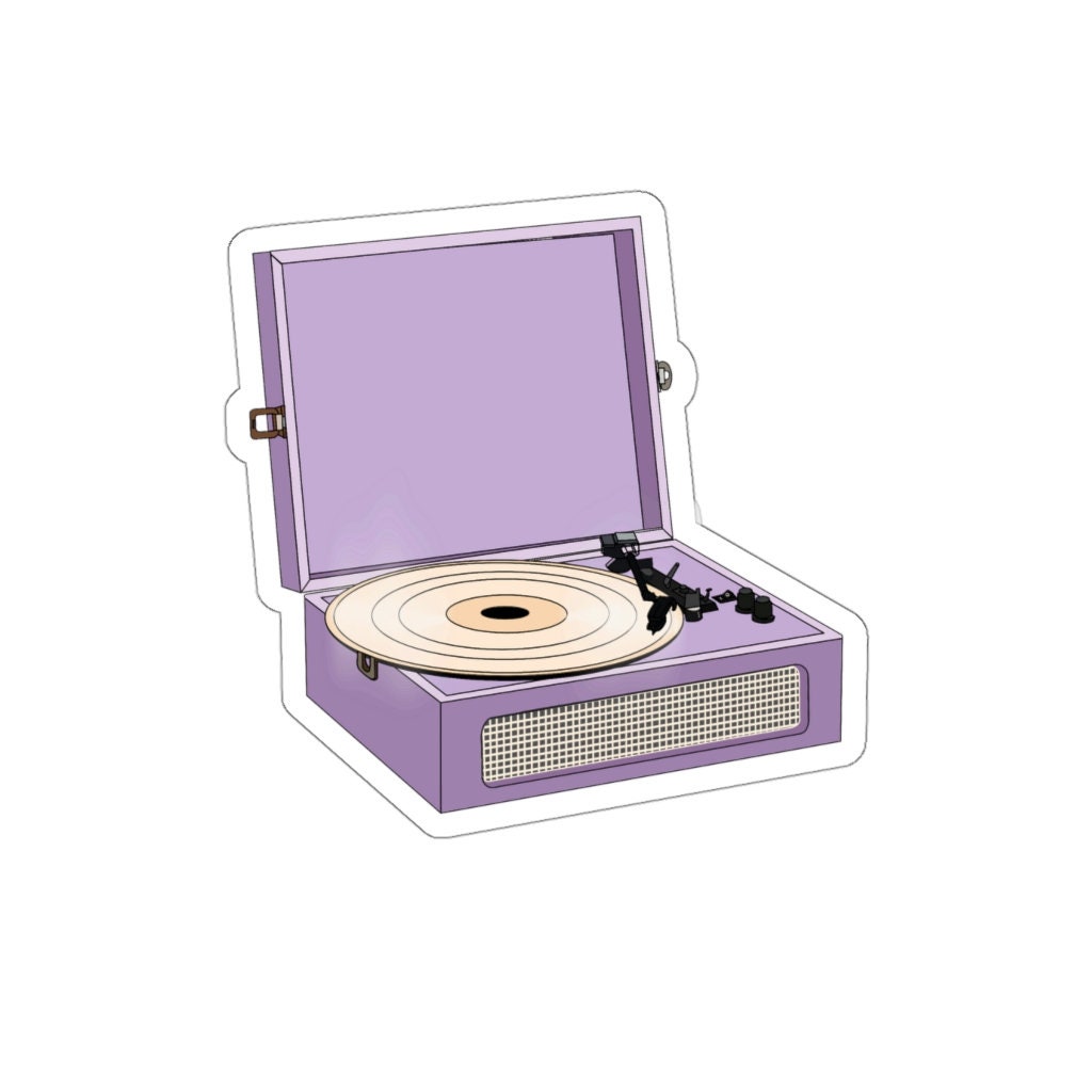 Purple Record Player Sticker - Etsy