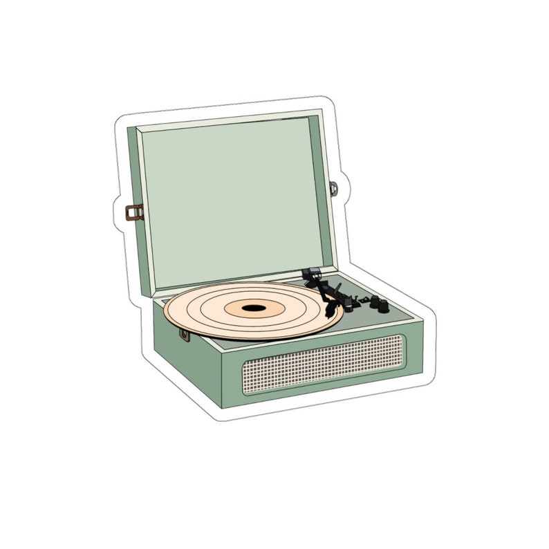 Mint Record Player Sticker - Etsy