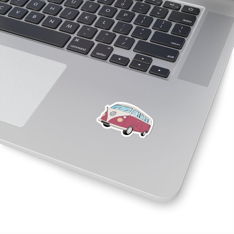 Plum 70s Van Sticker - Etsy