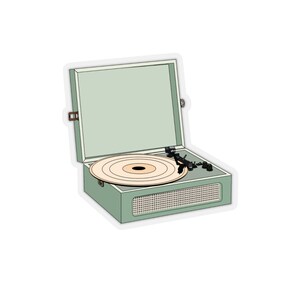 Mint Record Player Sticker - Etsy