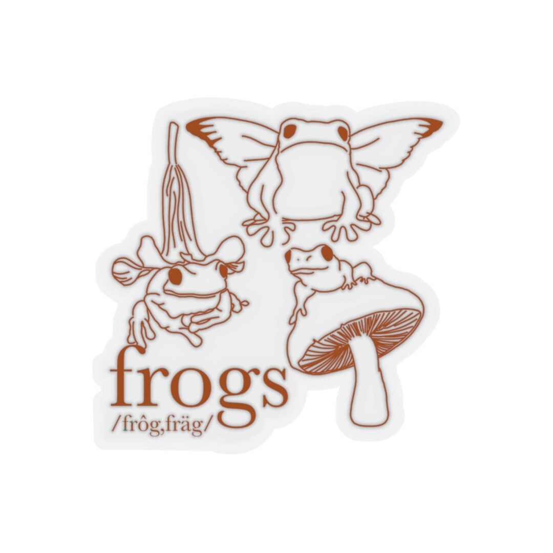 Vintage Frogs in Rust Sticker - Etsy