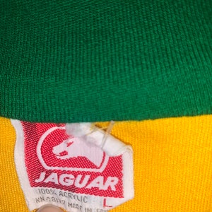 Vintage Jaguar Green & Yellow Track Jacket. Size Large.full Zip. Yellow ...