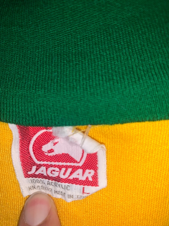 Vintage Jaguar Green & Yellow Track Jacket. Size Larg… - Gem