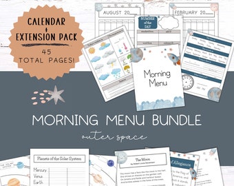 Morning Menu Bundle Calendar Pages Morning Basket Calendar Skills ...
