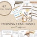 Morning Menu Pages Homeschool Morning Menu Calendar Pages Morning Time ...