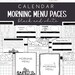 Morning Menu Pages Homeschool Morning Menu Calendar Pages Morning Time ...