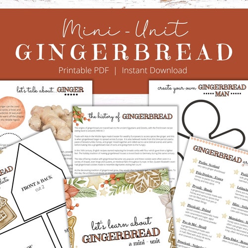 Gingerbread Unit Study Gingerbread House Template - Etsy