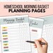 Homeschool Morning Basket Schedule Morning Basket Planning - Etsy