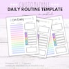 Daily Routine Template | Daily Schedule Printable | Homeschool Routine ...