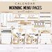 Morning Menu Pages | Homeschool Morning Menu | Calendar Pages | Morning ...
